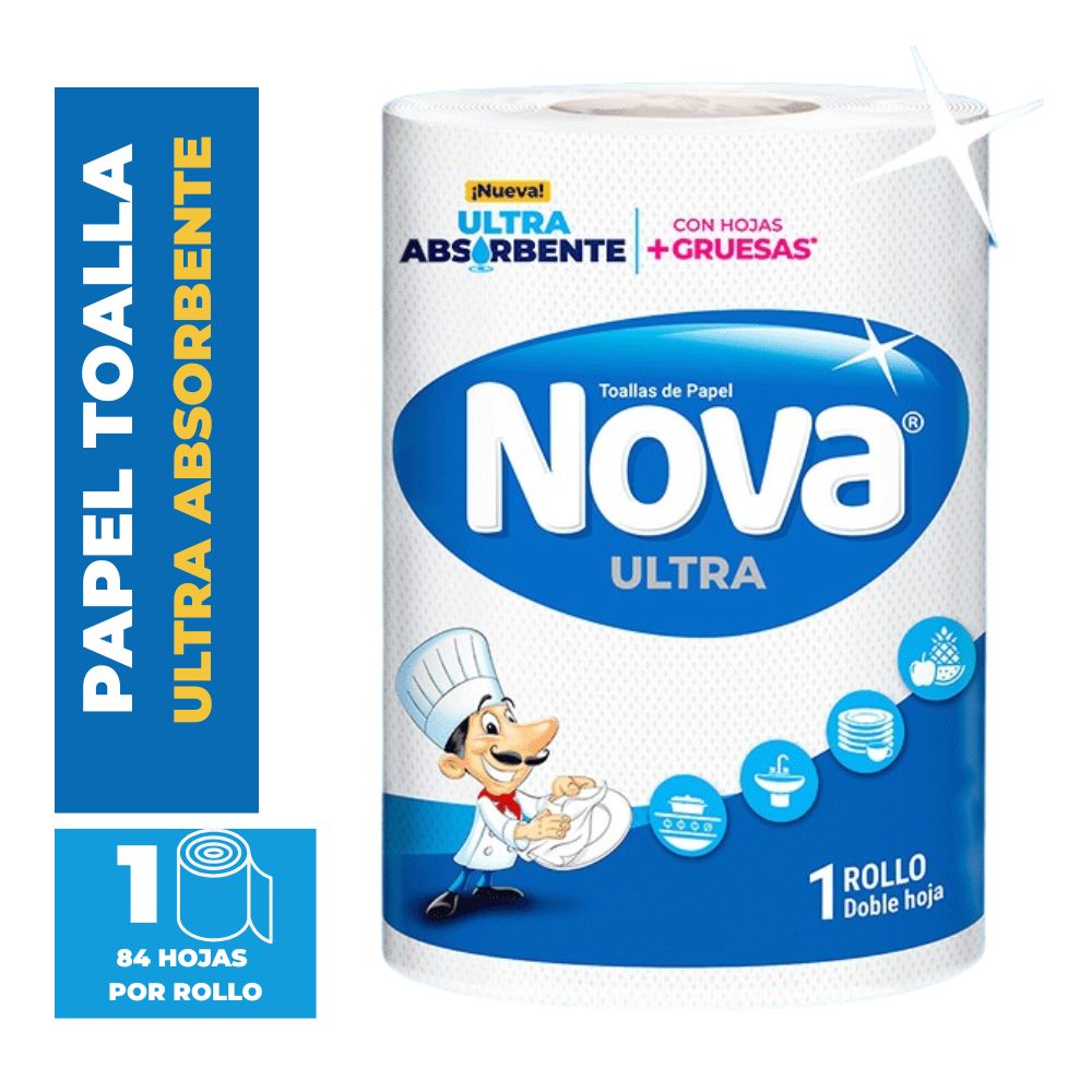 Papel Toalla Nova Ultra Absorbente 84 Hojas – Plaza Multipack